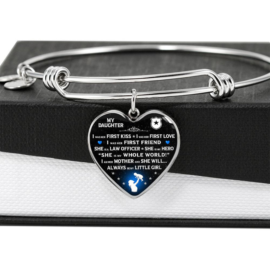 Police Mom "I Am Her Mother" Bangle Bracelet | Heroic Defender