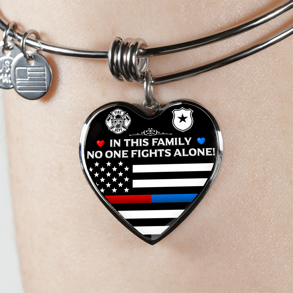 Firefighter & Law Enforcement Family Bangle Bracelet | Heroic Defender